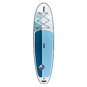 Boardworks Lūnr Inflatable Stand-Up Paddle Board (iSUP) | SUP Package Includes Three Piece Paddle, Carry Bag, Leash, Phone Case and Pump (SUP) Complete Kit | 10’5”, Blue/White