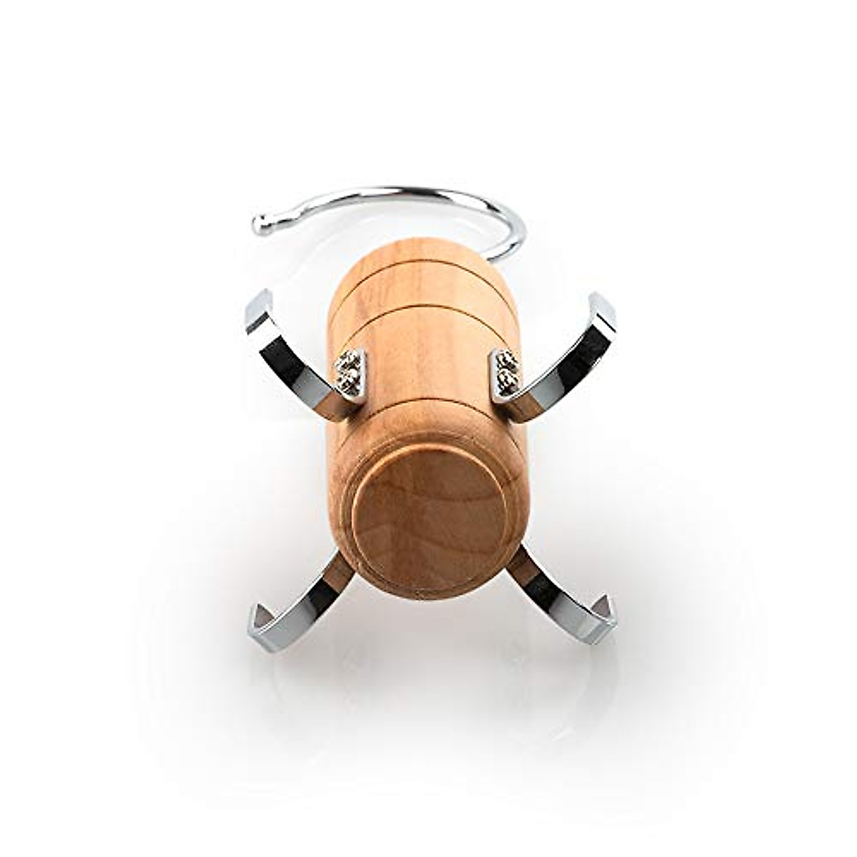 SUNTRADE Wooden Belt Tie Rack Scarf Hanger for Closet，for Belts Tie Scarves Tank Top and Jewelry (1, 4 Hooks)