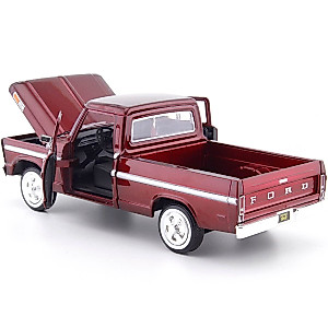 1969 Ford F-100 Pickup Truck Burgundy 1/24 by Motormax 79315 by Motormax
