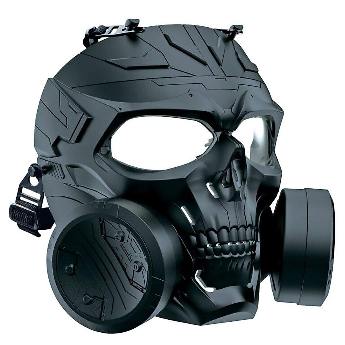 M10 Airsoft Protective Gas Mask Tactical, Full Face Eye Protection Skull Dummy Game Mask, Adjustable Strap for BB Gun Outdoor Sport CS Cosplay Shooting Movie Costume Paintball Halloween Masquerade