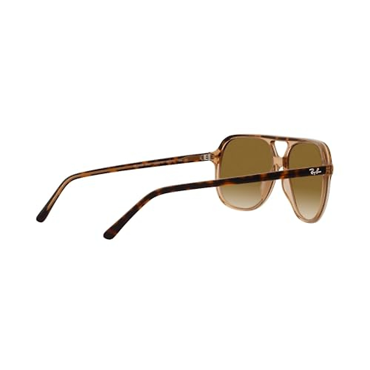 Ray-Ban RB2198 Bill Square Sunglasses, Havana On Transparent Brown/Clear Gradient Brown, 56 mm
