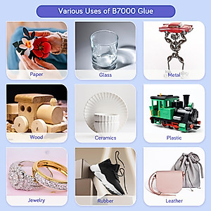 3PCS B7000 Jewelry Glue for Jewelry Making, FITTDYHE 15ML/0.5fl oz Clear Glue DIY Craft Glue Rhinestones Glue, Waterproof Stong Bond Adhesive Glue for Phone Repair Nail Art Shoes Fabric Metal Glass