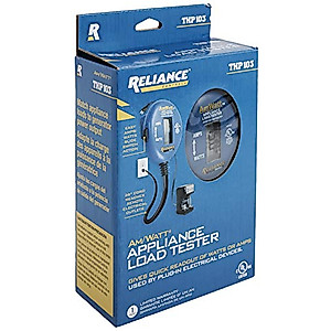 Reliance Controls Ammeter and Wattmeter THP103 AmWatt Appliance Load Tester/Plug, 1-Pack, Blue