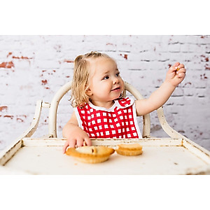 KUDL Baby Bib Large Toddler Burpy Absorbent Feeding Reflux Drool Teething Snap Button (Farm)