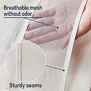 ohihuw 2 Pack Closet Hanging Organizer for Large Size Bras with Enlarged Mesh Pockets Dual Sided Underwear Storage