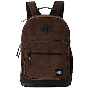 Dickies Signature Backpack for School Classic Logo Water Resistant Casual Daypack for Travel Fits 15.6 Inch Notebook (Brown Duck Corduroy)