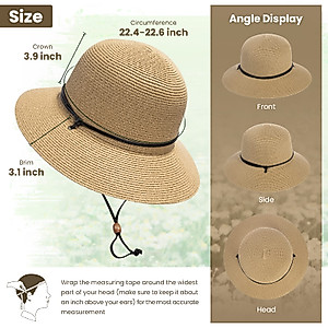 Simplicity Womens Sun Hat Womens Straw Hat Sun Protection Wide Brim Floppy Sun Hat for Women Lightweight Beach Hat Summer Hats, Natural
