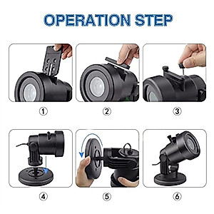 Christmas Light Projector, LANGTU 2022 Upgraded LED Christmas Halloween Lights Outdoor Indoor Snowflake Rotating Projector Lamp with 16 Themes for Garden Party New Year Xmas