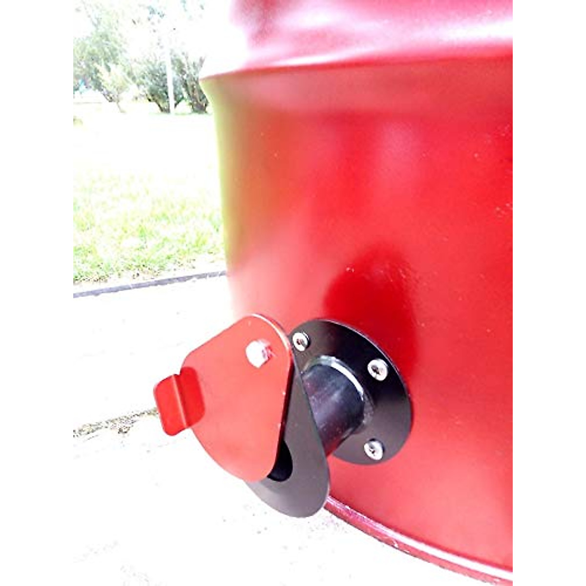 LavaLock BBQ Smoker Supply Uds Ugly Drum Parts Intake Teardrop Vent Damper 1-1/2 Flange for 55 Gallon Drum