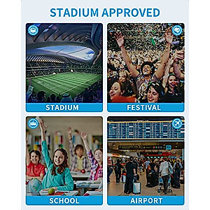 Lyingflat Clear Backpack Stadium Approved, Small Clear Backpack with Reinforced Shoulder Straps, Clear Bag Stadium Approved for Concert Sport Event Festival Work Travel -Grey