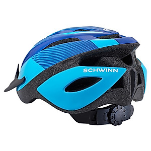Schwinn Thrasher Kids Bike Helmet, Boys And Girls, Fits 50 - 54cm Circumference, Ages 5-8 Year Olds, Lightweight, Detachable Visor, CPSC Safety Certified, Child, Blue