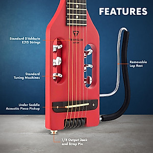 Traveler Guitar Ultra-Light Vintage Red Acoustic Electric Guitar