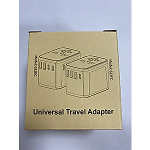 Universal Travel Adapter with USB C PD 30W Fast Charging, BOKHOM International Travel Adapter with 3 USB C and 2 USB-A, Dual 10A Fuses Travel Adapter Worldwide Travel Charger for EU UK US AU