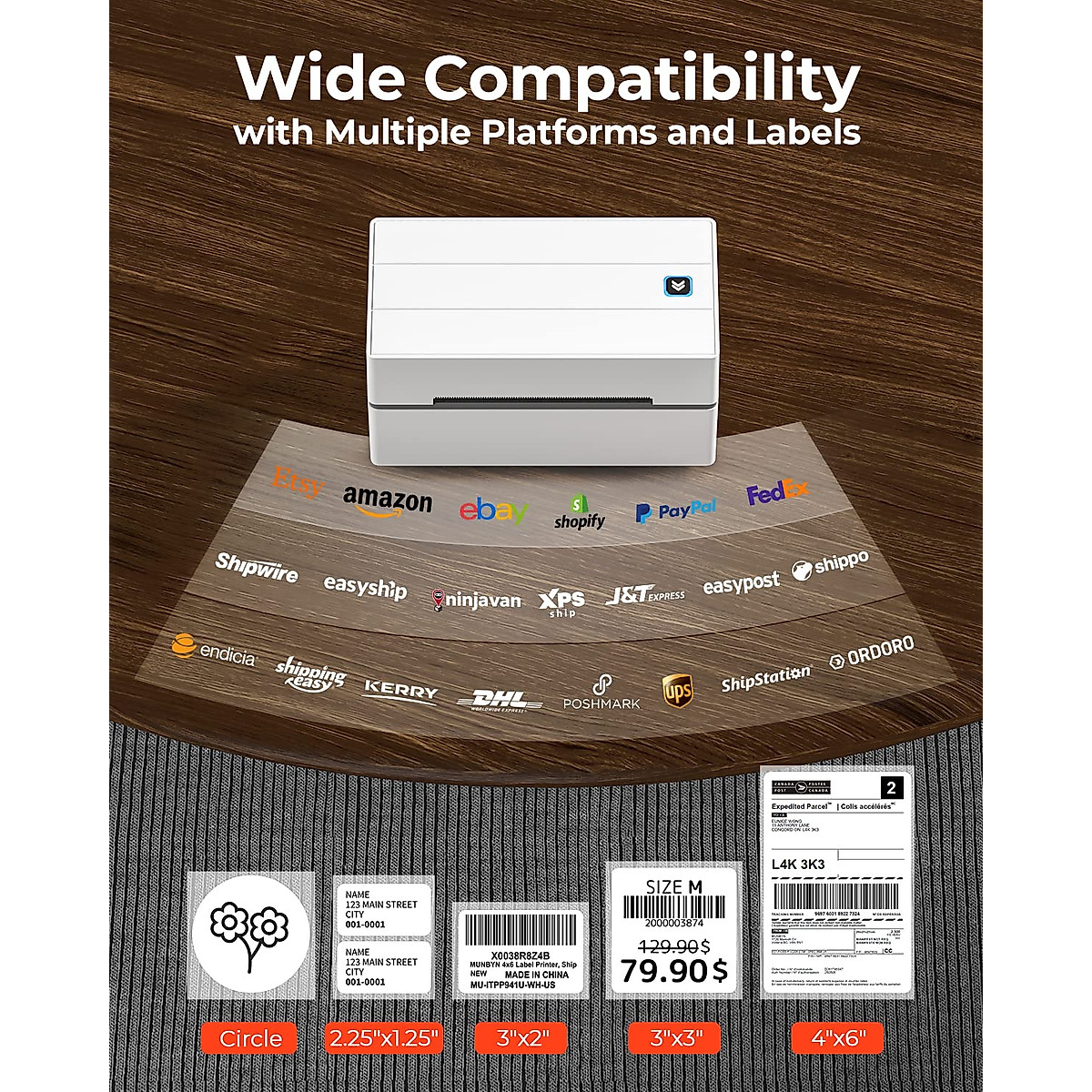 MUNBYN Shipping Label Printer Label Makers