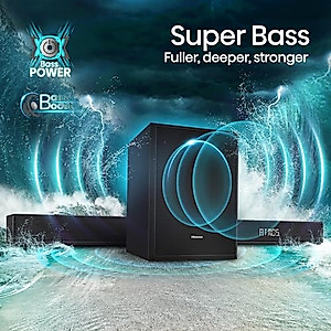 Hisense AX5125H 5.1.2Ch Sound Bar with Wireless Subwoofer, 500W, Dolby Atmos, Bluetooth 5.3, EzPlay, 4K HDMI Pass Through, Roku TV Ready, DTS:X, HDMI/AUX/ARC/Optical/USB, 7 EQ Modes