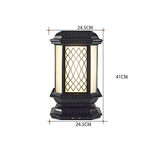 Post Lights LED Solar Stigma Headlight, Dual Purpose Waterproof Outdoor Pillar Lantern Modern Minimalist Garden Home Villa Column Lamp Decoration Patio Villa Balcony Gate Street Post Lighting