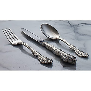 Oneida Michelangelo Fine Flatware Dinner Fork, Set of 4 , 18/10 Stainless Steel, Silverware Set, Dishwasher Safe
