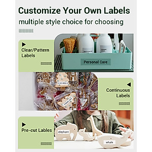 Phomemo Label Makers D35 Laberler, Bluetooth Portable Sticker Printer, D30 Label Maker 2023 Version,Support Pre-Cut/Continuous Paper,Home,Office Organization,Gift