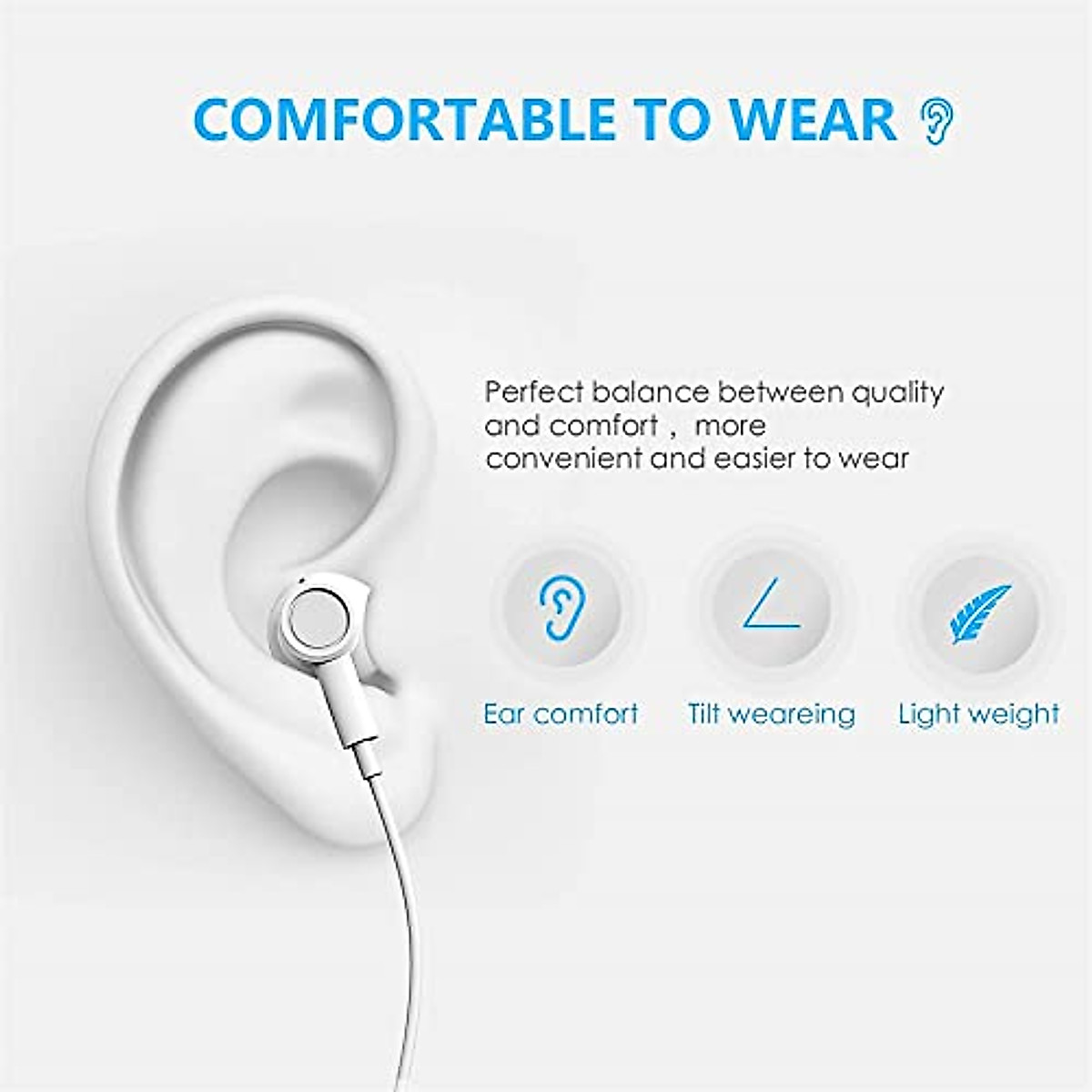 2 Pack-USB C Headphones Earbuds, Type C Earbuds Wired Earphones with Microphone & Remote Control Noise Cancelling in-Ear Headset for iPad Pro, Galaxy S23/S22/S21/S20/Ultra Note 10/20, Pixel 7/6/6a/5/4