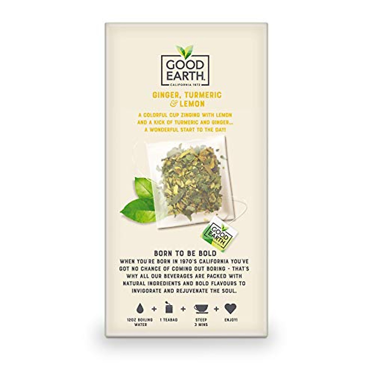 Good Earth Sensorials Ginger, Turmeric & Lemon Herbal Tea 15 ct Box