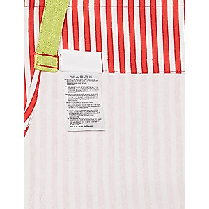 Chef Works Kids Apron, Dr. Suess Baking Challenge, The Grinch, Red & White with Lime Straps