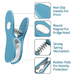 Chip Clips, 12 Pack, Bread Clips, Bag Clips, Magnetic Clips, Food Clips for Food Packages Chip Bag Clip, By Creaiva