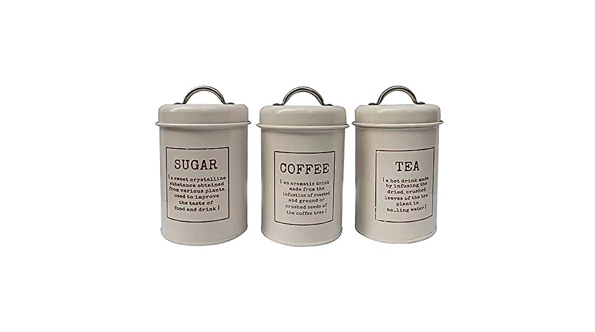 Stylish schonee Beige Kitchen Canisters for Food Storage