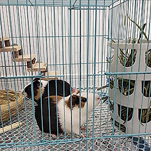 Hamiledyi Rabbit Hay Feeder，2Pcs Bunny Hanging Cage Manger Hay Holder Rack for Small Animal Chinchilla Guinea Pig Rat-（Random Color）