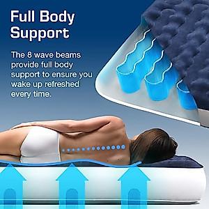 Active Era Luxury Camping Air Mattress with Built in Pump - Queen, USB Rechargeable Pump, Travel Bag for Tent Camping