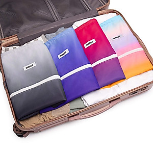 WANDF Drawstring Backpack String Bag Sackpack Cinch Water Resistant Nylon for Gym Shopping Sport Yoga (Red)