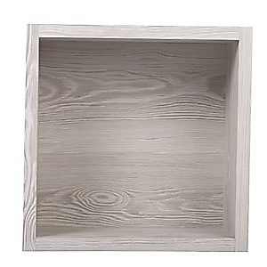 Kiera Grace Square Cubbi Rustic & Timeless Single Decorative Engineered Wood Floating Wall Shelf for Home, Room, & Office, 5.8" L W x 11.8" H, Weathered Grey (FN01520-4)