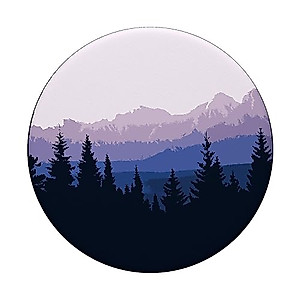 Forest Scene Mountain Silhouette PopSockets PopGrip: Swappable Grip for Phones & Tablets PopSockets Standard PopGrip