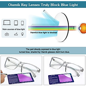 OIAMIK Blue Light Blocking Glasses: Computer Reading TV Phones Gaming Glasses Anti Eyestrain Blue Light Glasses for Woman/Men Anti UV Glare Eyeglasses (Gray)