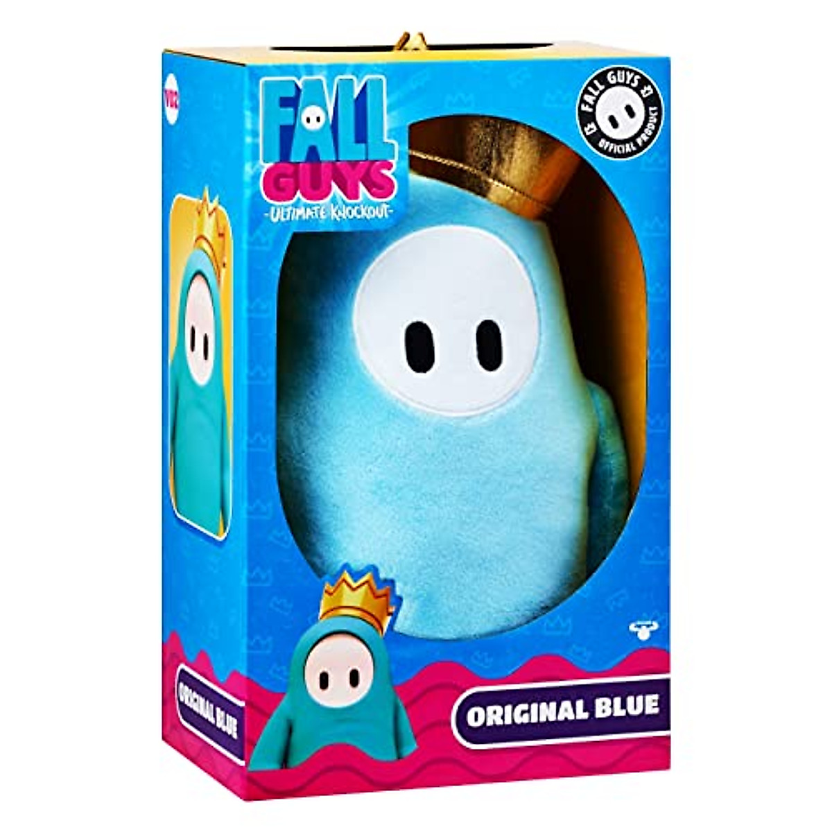 FALL GUYS Moose Toys Original Blue Bean Skin Official Collectable 12" Super Soft Cuddly Deluxe Plush Toys from The Ultimate Knockout Video Game 3 Characters to Collect Series 1,62550