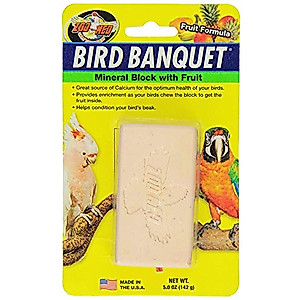Zoo Med Bird Banquet Mineral Block With Fruit