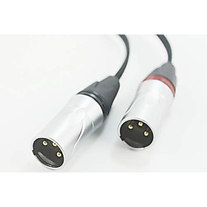 Youkamoo 4.4mm to Dual XLR Male Balanced Audio Headphone Adapter Silver Plated Cable 5 FT 1.5M