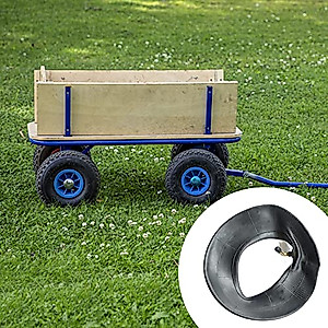 2 Pack 4.10/3.50-4 Tire Replacement Lnner Tube,Black for Wheelbarrow Whee,Snowblower,Dollies,Trailers