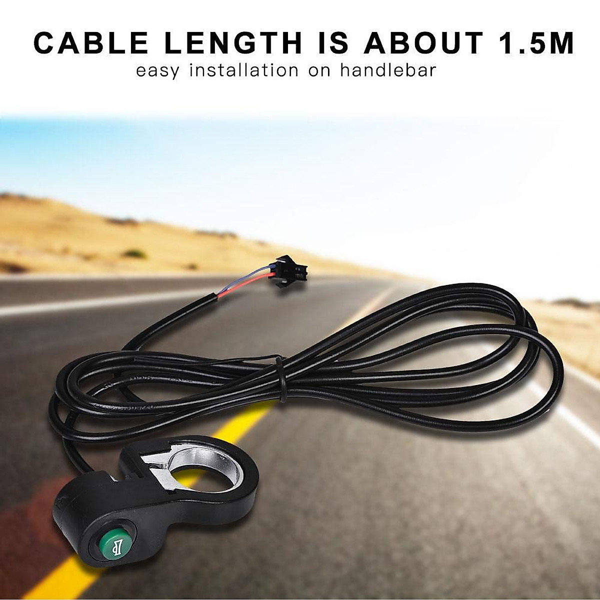 Demeras Horn Switch Button Plastic Horn Switch Button Accessory for Electric Bike Scooter