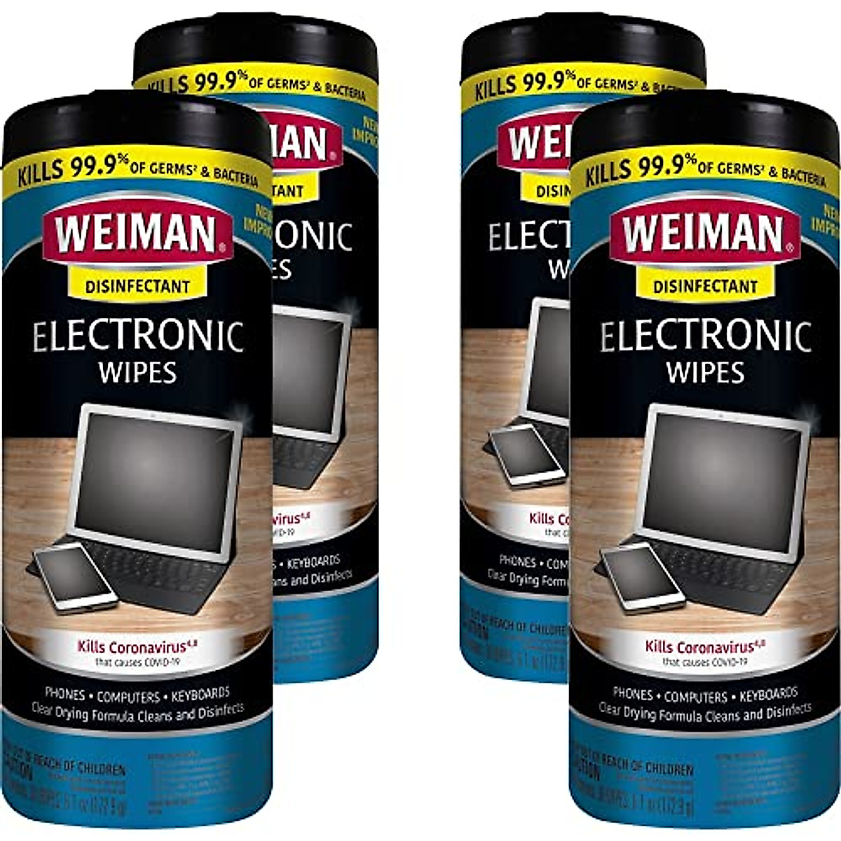 Weiman Disinfecting Electronic Cleaning Wipes, 30 Count