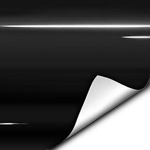 VViViD Gloss Black Vinyl Wrap Adhesive Film Air Release Decal Sheet (1ft x 5ft)