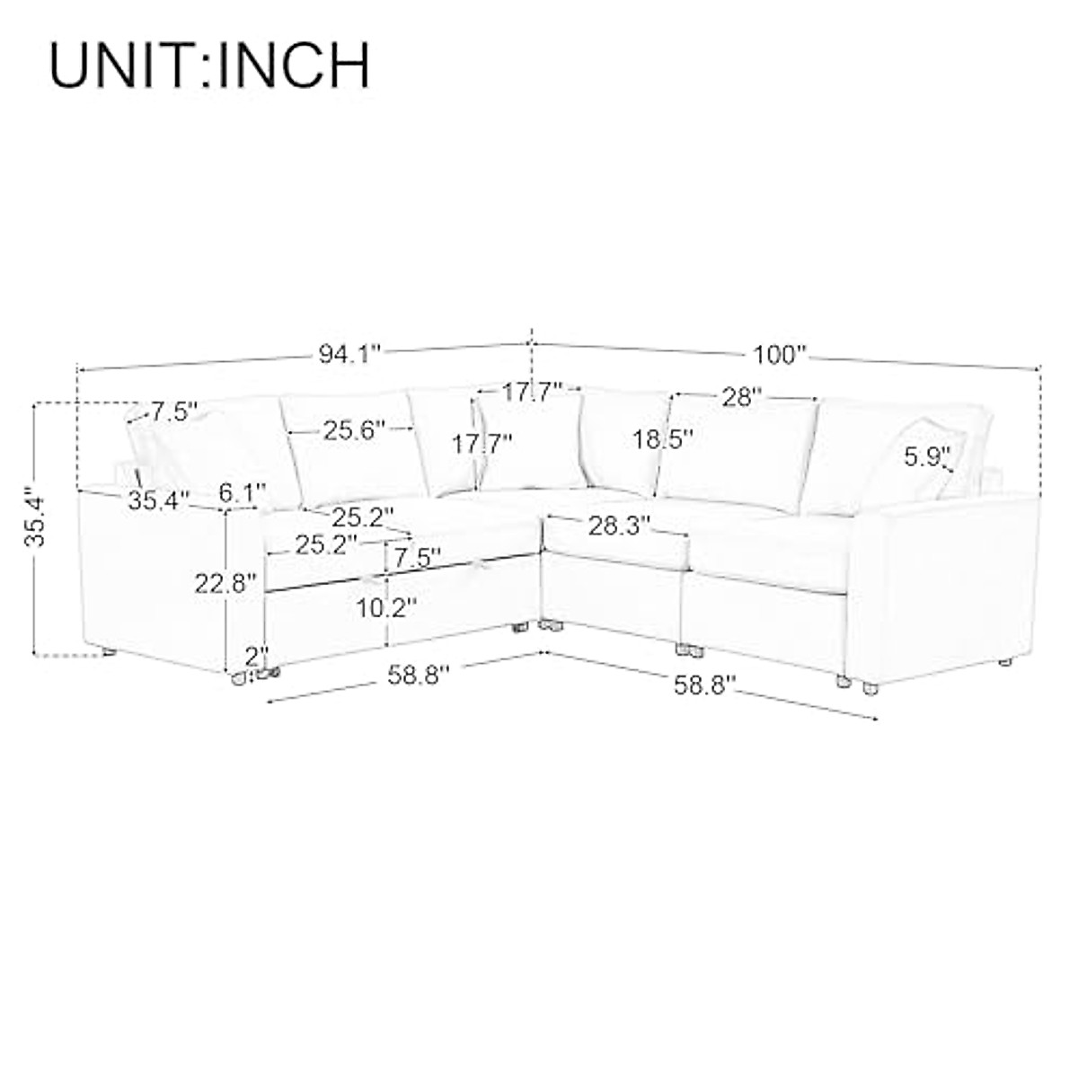 Extra Wide Deep Seat Convertible Sleeper Sectional Sofa Pull Out Couch Bed , L Shaped Upholstered Reversible Corner Lounge Sofabed , 2 IN 1 Pullout Sofa&Couches with Thicked Cushions for Living Room