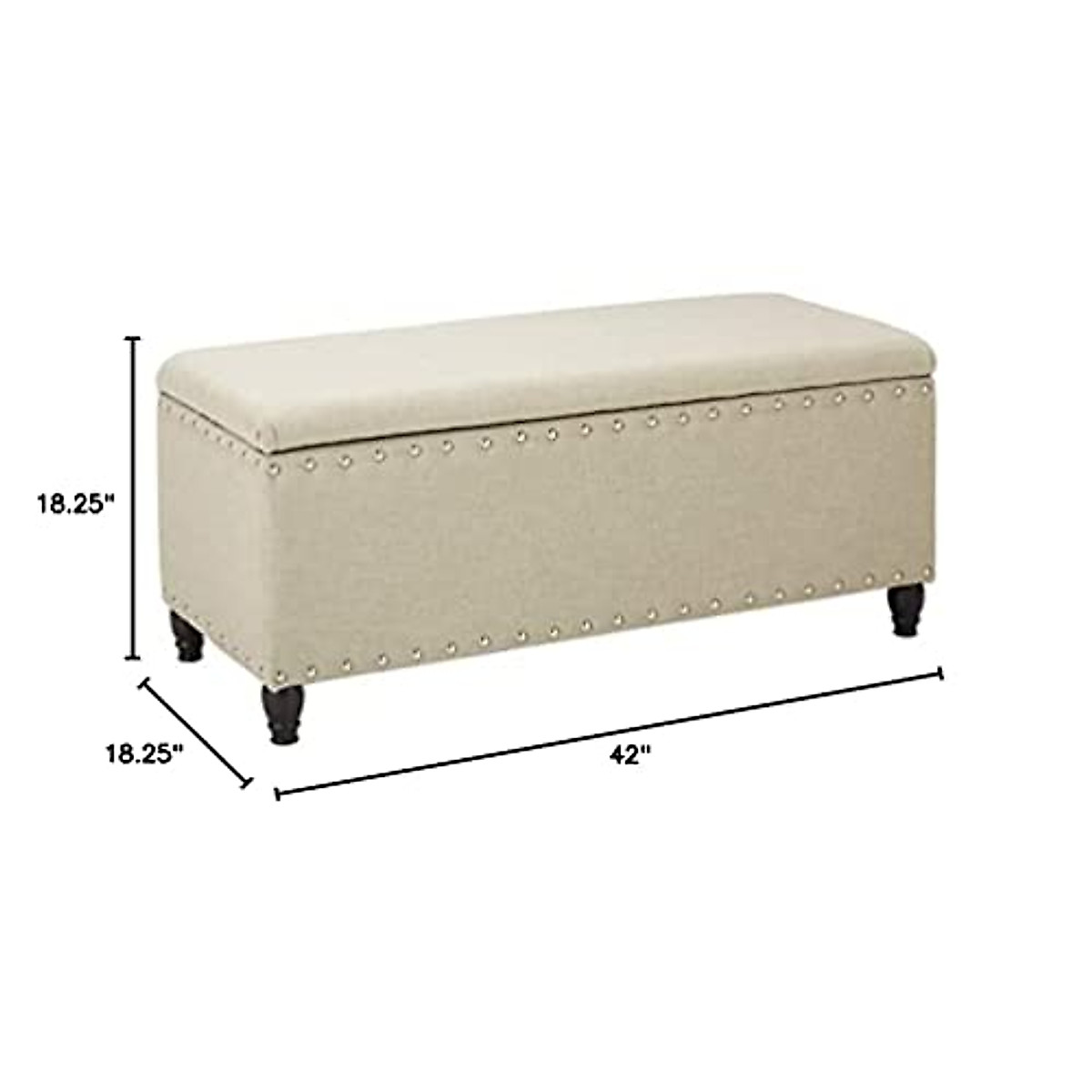 Christopher Knight Home Tatiana Fabric Storage Ottoman, Wheat