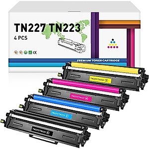 MasaiMara Compatible Toner Cartridge Replacement for Brother TN227 TN-227 TN227BK TN227C TN227M TN227Y High Yield Compatible with HL-L3290CDW HL-L3210CW MFC-L3750CDW MFC-L3710CW Printer (4 Pack)