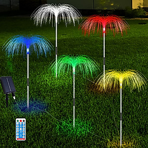 IrisCargo Solar Garden Lights Outdoor 5 Pack, 5 Color Changing Solar Flowers Garden Lights, Waterproof Solar Decorative Lights for Outdoor, Home Decorative, Party, Christmas, Patio, Pathway