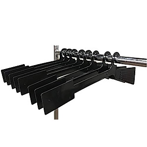 NAHANCO Extra-Long Stockroom Rail Divider with Straight Body, 21 ½” L - Black