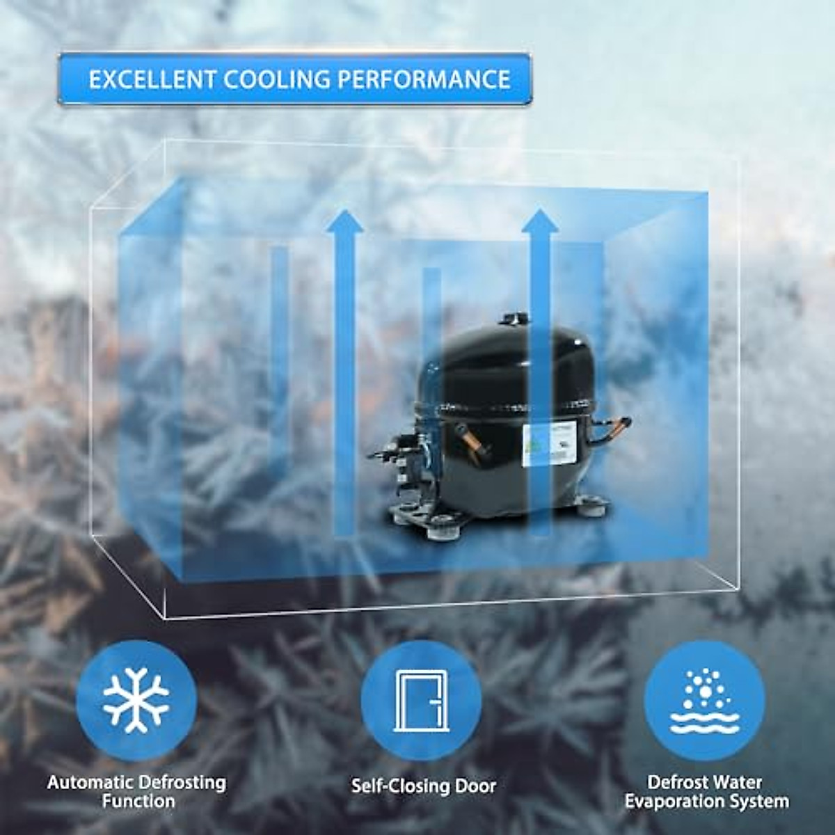 ORIKOOL 48" Commercial Under Counter Freezer 2 Doors 14 Cu.ft Undercounter Work Top Freezers ETL Approved