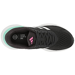 adidas Women's Response Super 3.0 Sneaker, Carbon/White/Pulse Mint, 9