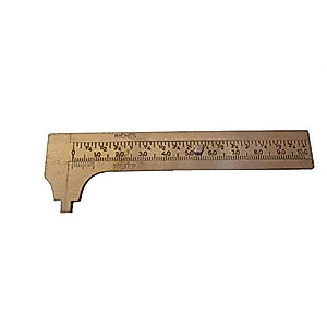 Handy Sliding Gauge Brass Vernier Caliper Ruler Measuring Tool Double Scales mm/inch Mini Brass Pocket Ruler : (100mm)