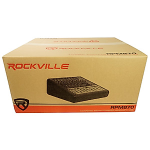Rockville RPM870 8 Channel 6000w Powered Mixer w/USB, Effects, 8 XDR2 Mic Pres