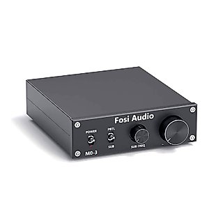 Fosi Audio M03 200 Watt TPA3255 Subwoofer Amplifier Mini Mono Channel Audio Power Amp for Home Theater Full-Frequency and SUB Bass Switchable with 32V/5A Power Supply